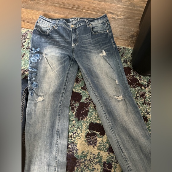 Grace | Jeans | Grace Embroidered Jeans | Poshmark